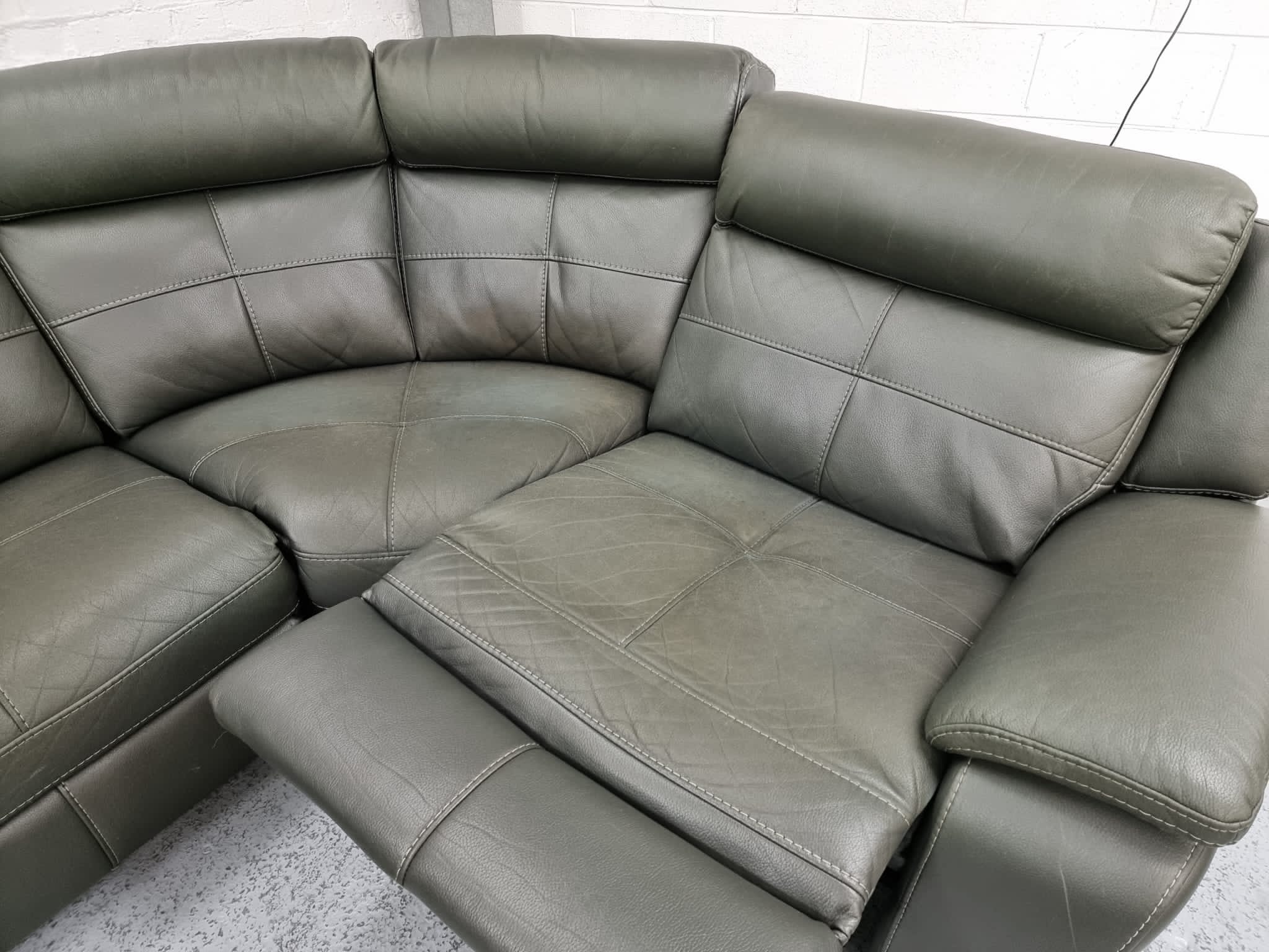 Scs Leather Modular Recliner Corner Sofa with Footstool