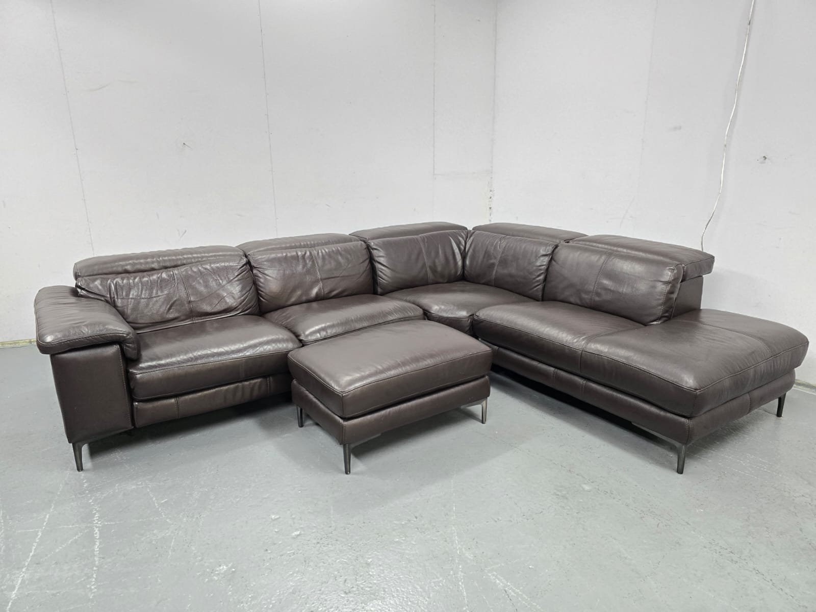 Sofology Leather Electric Recliner Corner Sofa